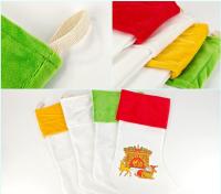 China Blank Patchwork Color Sublimation Christmas Stockings For Christmas Eve And Holiday Ornaments for sale