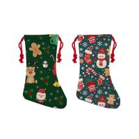 China Sublimation Christmas Decorations White Linen Christmas Stocking Sublimation Blanks for sale