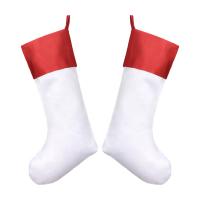 China 100% Polyester Peach Skin Sublimation Blank Christmas Stockings Personalized Christmas Ornaments With Photo for sale