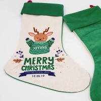China Christmas Tree Decoration Sublimation Blank Christmas Stockings Tree Ornaments for sale