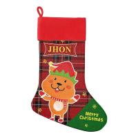 China Sublimation Xmas Decorations Personalized Charpie Sublimation Blank Christmas Stockings With Red Cuff for sale