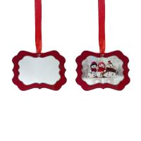 China Custom Sublimation Blank Christmas Ornament Polygon Hanging Christmas Tree Ornament Decorations Pendant for sale