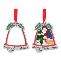 China Sublimation Christmas Tree Ornaments Bell Shape Christmas Ornament Sublimation Blanks for sale