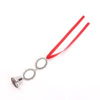China Custom Christmas Decoration Double Charms Bell Metal Xmas Pendent Sublimation Christmas Ornaments for sale