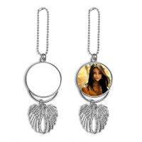 China Personalized Metal Angel Wing Christmas Ornaments For Sublimation for sale