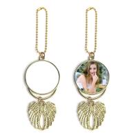 China Personalized Metal Angel Wing Christmas Ornaments For Sublimation for sale