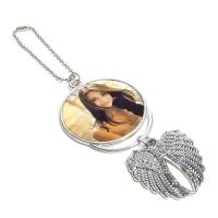 China Personalized Metal Angel Wing Christmas Ornaments For Sublimation for sale
