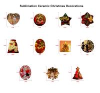 China Different Shapes Sublimation Ceramic Christmas Ornaments  Blank Ceramic Ornaments for sale