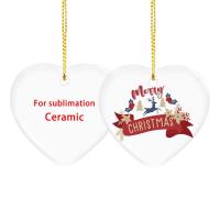 China Different Shapes Sublimation Ceramic Christmas Ornaments  Blank Ceramic Ornaments for sale