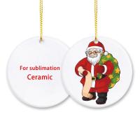 China Different Shapes Sublimation Ceramic Christmas Ornaments  Blank Ceramic Ornaments for sale