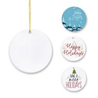 China Different Shapes Sublimation Ceramic Christmas Ornaments  Blank Ceramic Ornaments for sale