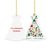 China Different Shapes Sublimation Ceramic Christmas Ornaments  Blank Ceramic Ornaments for sale