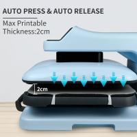 China Intelligent Touch Panel Heat Transfer Machine Auto Press Auto Release Heat Press Printer With Pull Out Skateboard for sale