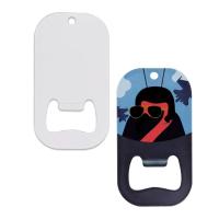 China Custom Metal Bottle Openers Sublimation Blank Brushed Metal Stainless Steel Beer Bottle Opener Souvenirs With Your Logo for sale