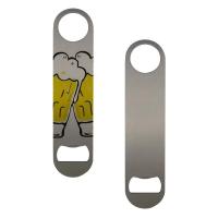 China Custom Metal Bottle Openers Sublimation Blank Brushed Metal Stainless Steel Beer Bottle Opener Souvenirs With Your Logo for sale