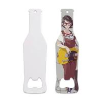China Custom Metal Bottle Openers Sublimation Blank Brushed Metal Stainless Steel Beer Bottle Opener Souvenirs With Your Logo for sale