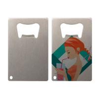 China Custom Metal Bottle Openers Sublimation Blank Brushed Metal Stainless Steel Beer Bottle Opener Souvenirs With Your Logo for sale