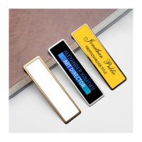 China Reusable Blank Sublimation Name Badge Magnetic Name Tags Custom Logo for sale