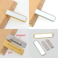 China Reusable Blank Sublimation Name Badge Magnetic Name Tags Custom Logo for sale