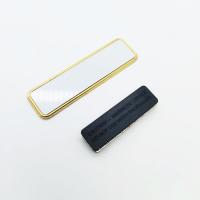 China Reusable Blank Sublimation Name Badge Magnetic Name Tags Custom Logo for sale