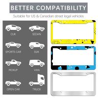 China Customized Aluminum Car Plate Sublimation Blank License Plate Frame Sublimation License Plates for sale