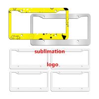 China Customized Aluminum Car Plate Sublimation Blank License Plate Frame Sublimation License Plates for sale