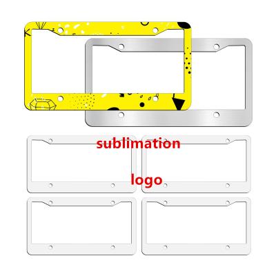 China Customized Aluminum Car Plate Sublimation Blank License Plate Frame Sublimation License Plates for sale