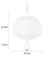 China Sublimation Wind Spinner Blanks Personalized Custom Printed Aluminum Hanging Garden Christmas Decoration Wind Chimes for sale