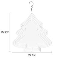 China Sublimation Wind Spinner Blanks Personalized Custom Printed Aluminum Hanging Garden Christmas Decoration Wind Chimes for sale