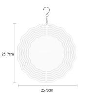 China Sublimation Wind Spinner Blanks Personalized Custom Printed Aluminum Hanging Garden Christmas Decoration Wind Chimes for sale