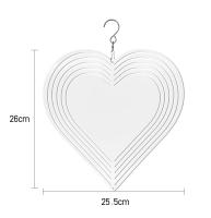 China Sublimation Wind Spinner Blanks Personalized Custom Printed Aluminum Hanging Garden Christmas Decoration Wind Chimes for sale