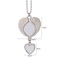 China Custom Logo Car Hanging Ornament Metal Christmas Angel Wing Ornaments Sublimation Blanks Christmas Decorations for sale