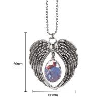 China Custom Logo Car Hanging Ornament Metal Christmas Angel Wing Ornaments Sublimation Blanks Christmas Decorations for sale