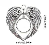 China Sublimation Personalized Gift Metal Sublimation Angel Wing Pendant For Decor And Souvenirs for sale