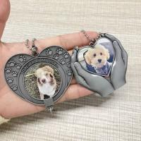 China Custom Metal Car Hanging Ornaments Sublimation Double Sided Photo DIY Angel Wings Car Interior Ornaments for sale