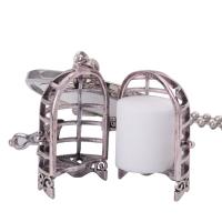 China Double Sided Printable Metal Car Hanging Ornament Blank Pendant With Birdcage Fragrance Sublimation Car Ornament for sale