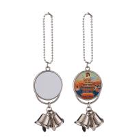 China Custom Bell Pendant Christmas Day Gift Small Pendant Sublimation Metal Bell Ornament for sale