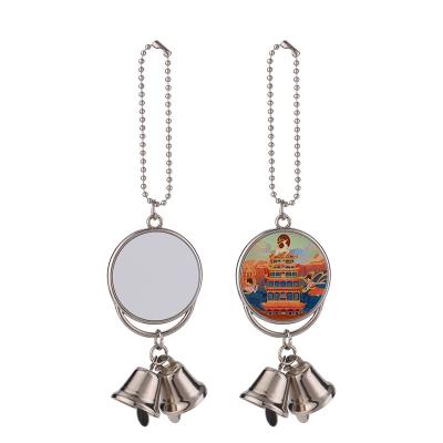 China Custom Bell Pendant Christmas Day Gift Small Pendant Sublimation Metal Bell Ornament for sale