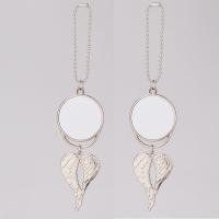 China Sublimation Blank Angel Wing Car Hanger Custom Sublimation Aluminum Christmas Ornament for sale