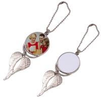 China Sublimation Blank Angel Wing Car Hanger Custom Sublimation Aluminum Christmas Ornament for sale