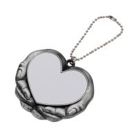 China Customized For Love In Hands Memorial Car Hanging Ornament Metal Sublimation Blank Elegant Car Hanger for sale