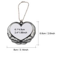 China Customized For Love In Hands Memorial Car Hanging Ornament Metal Sublimation Blank Elegant Car Hanger for sale