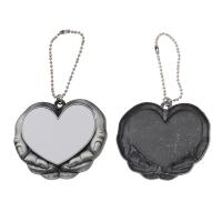 China Customized For Love In Hands Memorial Car Hanging Ornament Metal Sublimation Blank Elegant Car Hanger for sale