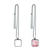 China Sublimation Blank Necklace Custom Aromatherapy Essential Oil Diffuser Hollow Pendant Sublimation Necklace for sale
