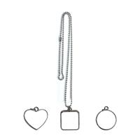 China Sublimation Blank Necklace Custom Aromatherapy Essential Oil Diffuser Hollow Pendant Sublimation Necklace for sale