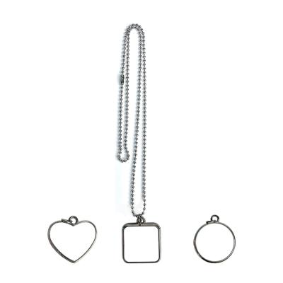 China Sublimation Blank Necklace Custom Aromatherapy Essential Oil Diffuser Hollow Pendant Sublimation Necklace for sale