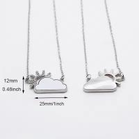 China DIY Printing Silver Blank Sublimation Cloud Photo Necklace For Valentine'S Day Gifts Custom Picture Necklace for sale