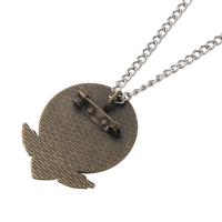 China Custom Gift Party Wedding Vintage Brooch Necklace Pendant Sublimation Angel Wings Necklace for sale