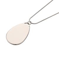 China Custom Picture Necklace Teardrop Shape Metal Necklace DIY Sublimation Necklace Blanks for sale