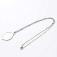China Custom Metal Love Necklace Unique Sublimation Leaf Pendant Necklace Sublimation Jewelry for sale
